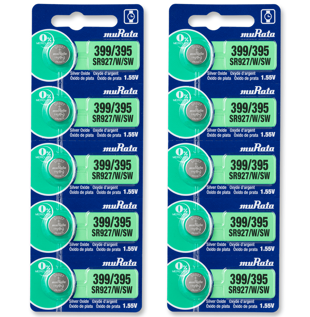 Murata 395/399 SR927/W/SW Battery 1.55V Silver Oxide Watch Button Cell ...