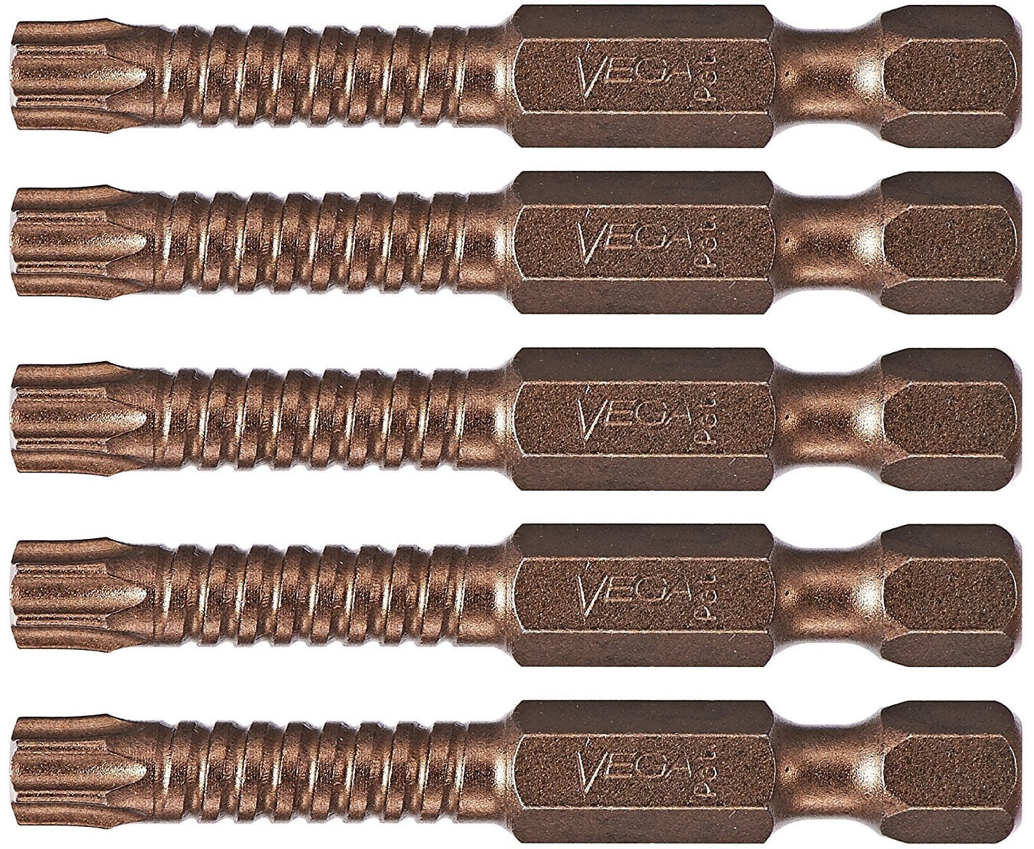Vega Industries T25 TORX 2" Impact Driver Bits, 5-Pack - Walmart.com