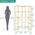5-Tier L-Shaped Bookcase Storage Organizer, Tall Corner Bookshelf Open ...