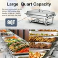 Bluebow 4 Pack Chafing Dishes for Buffet Set, Stainless Steel Catering ...
