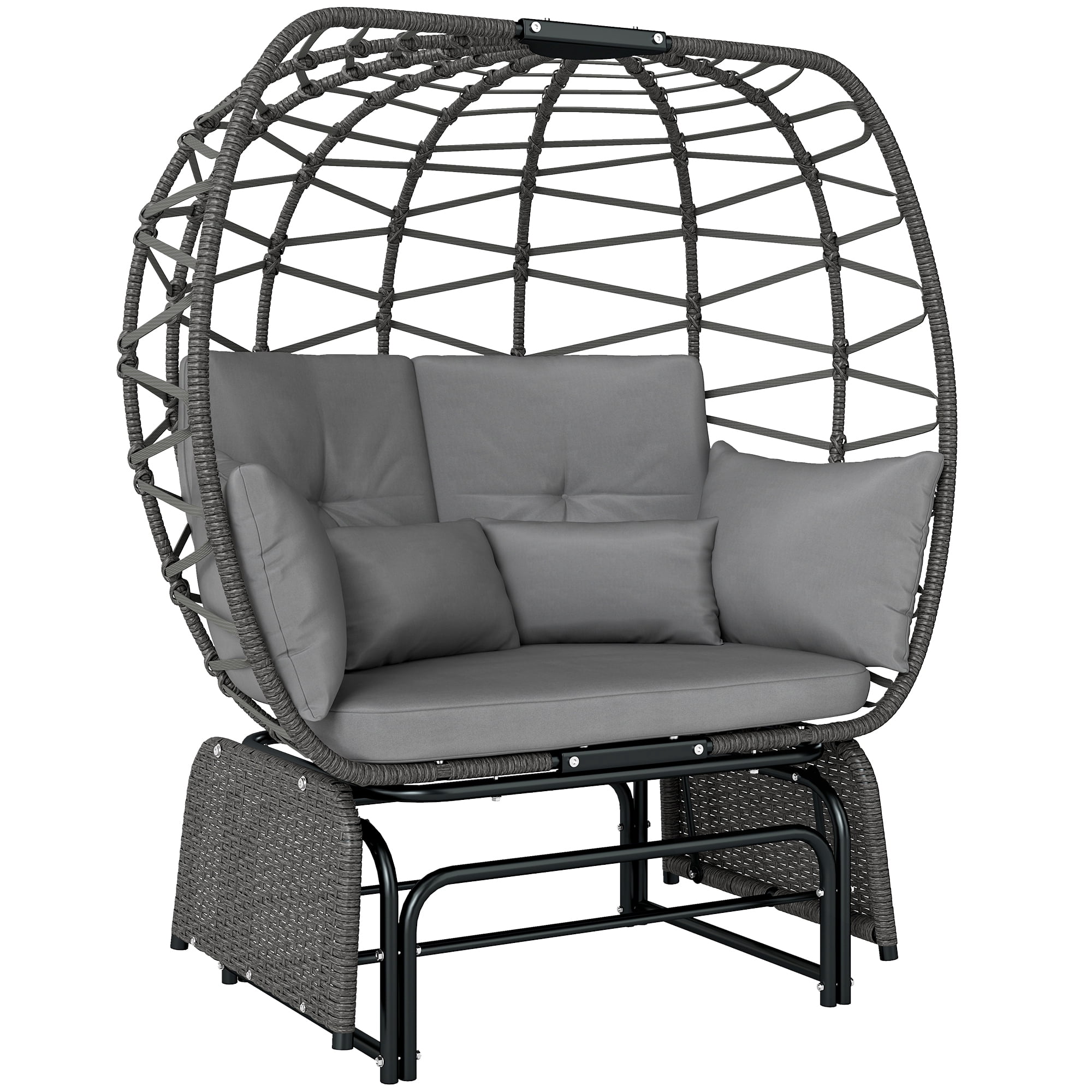 Click here for Outsunny Double Outdoor Glider Egg Chair With Cush... prices