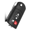 KeylessOption replacement blank flip key fob for Mazda (BBM4-67-5RY) 3 ...