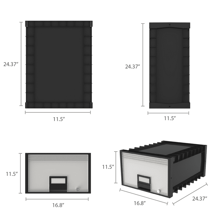 Storex Legal-Size Plastic Archive Drawer with Lock, 24 inch Storex Legal-Size Plastic Archive Drawer with Lock, 24 inch