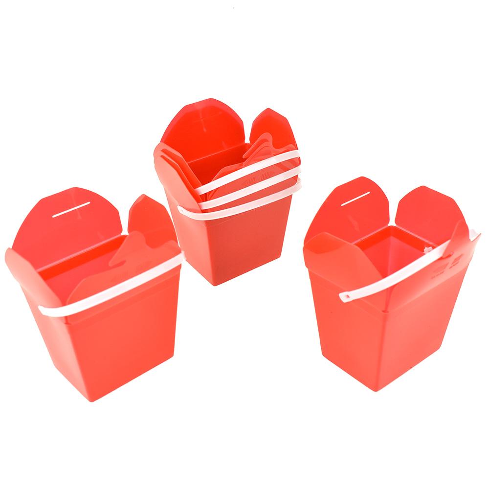 Plastic Favor Boxes with Handle, Red, 3-1/4-Inch, 5-Count - Walmart.com