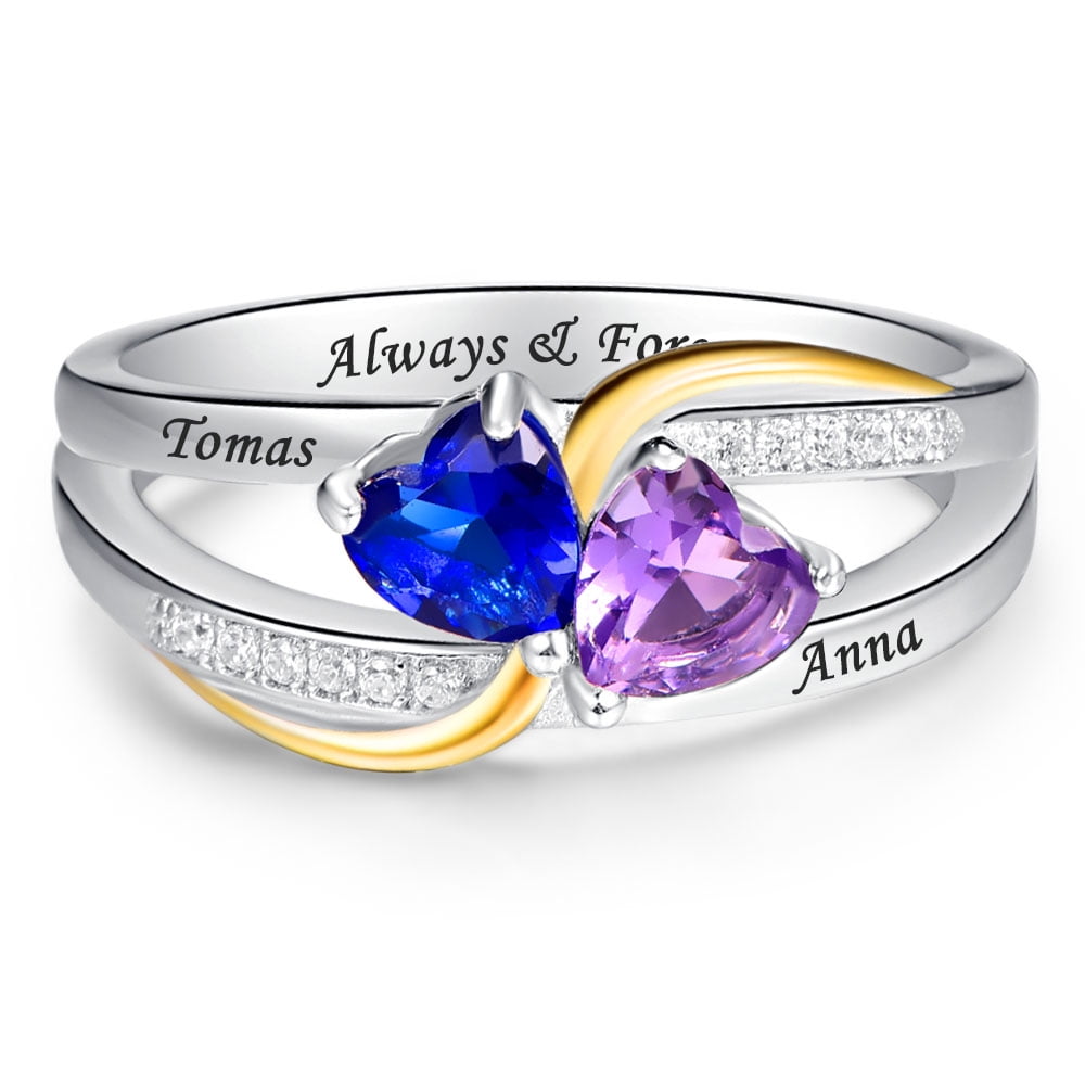Infinity Ring With Birthstones