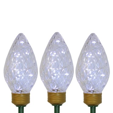 Set of 10 - 8" Tall Sugar Coated LED Gumdrop Christmas Pathway Lights ...