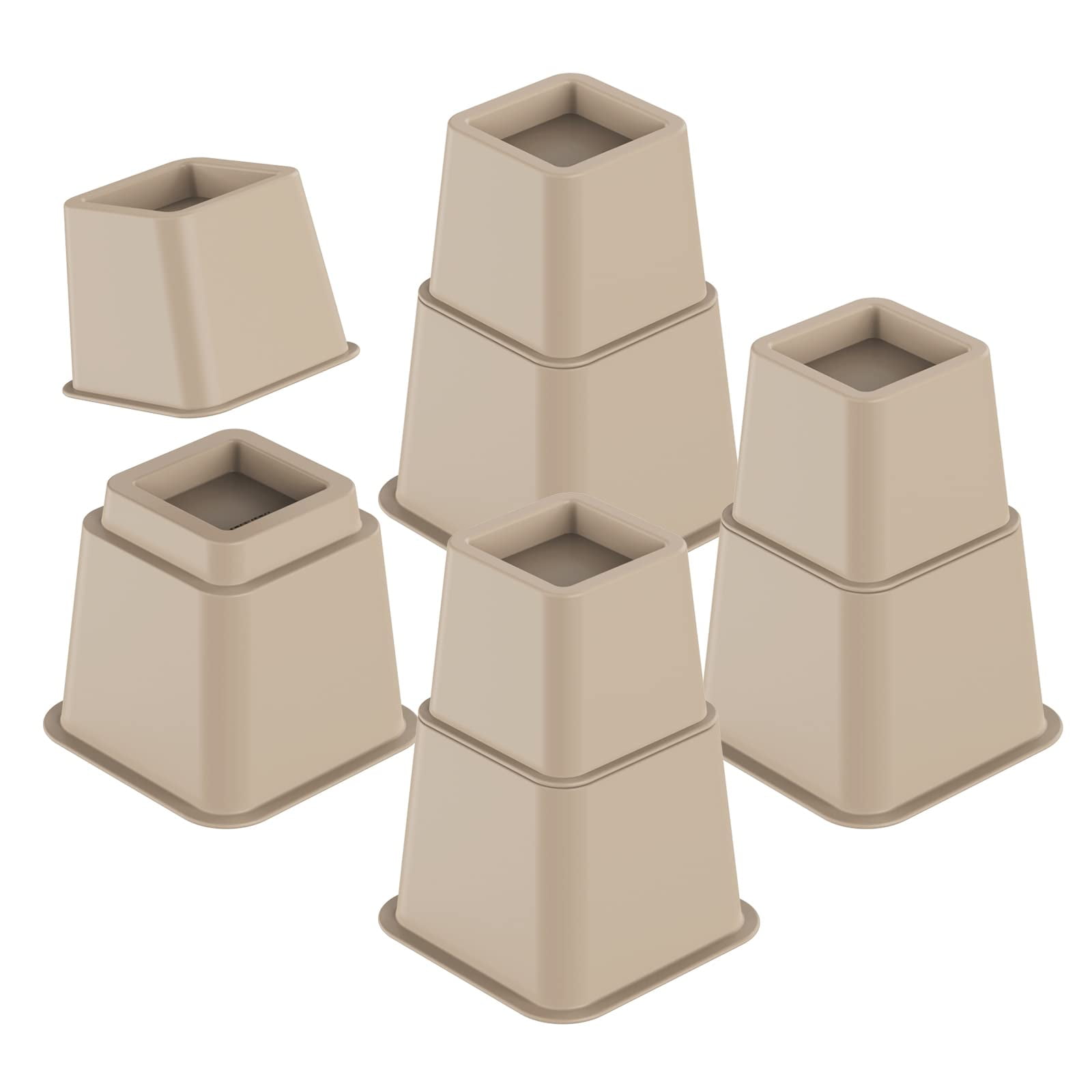 DEWEL Bed Risers 8 inch Heavy Duty Stackable Easy Lifter Furniture ...
