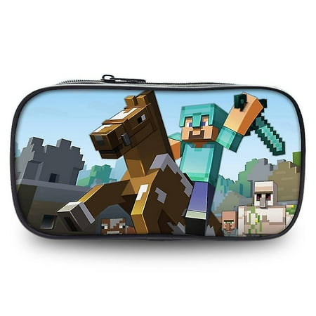 Minecraft School Pencil Case Kids Pen Pouch Zipper Stationery Bag Gift ...