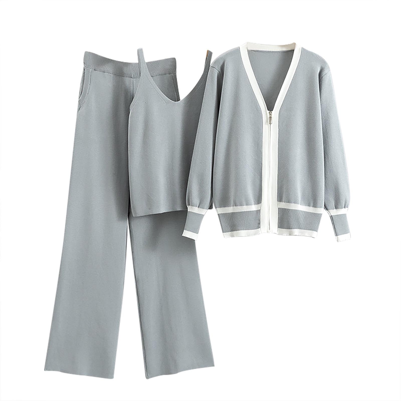 Click here for Timegard 3pc Outfits For Women Knitted V Neck Tank... prices