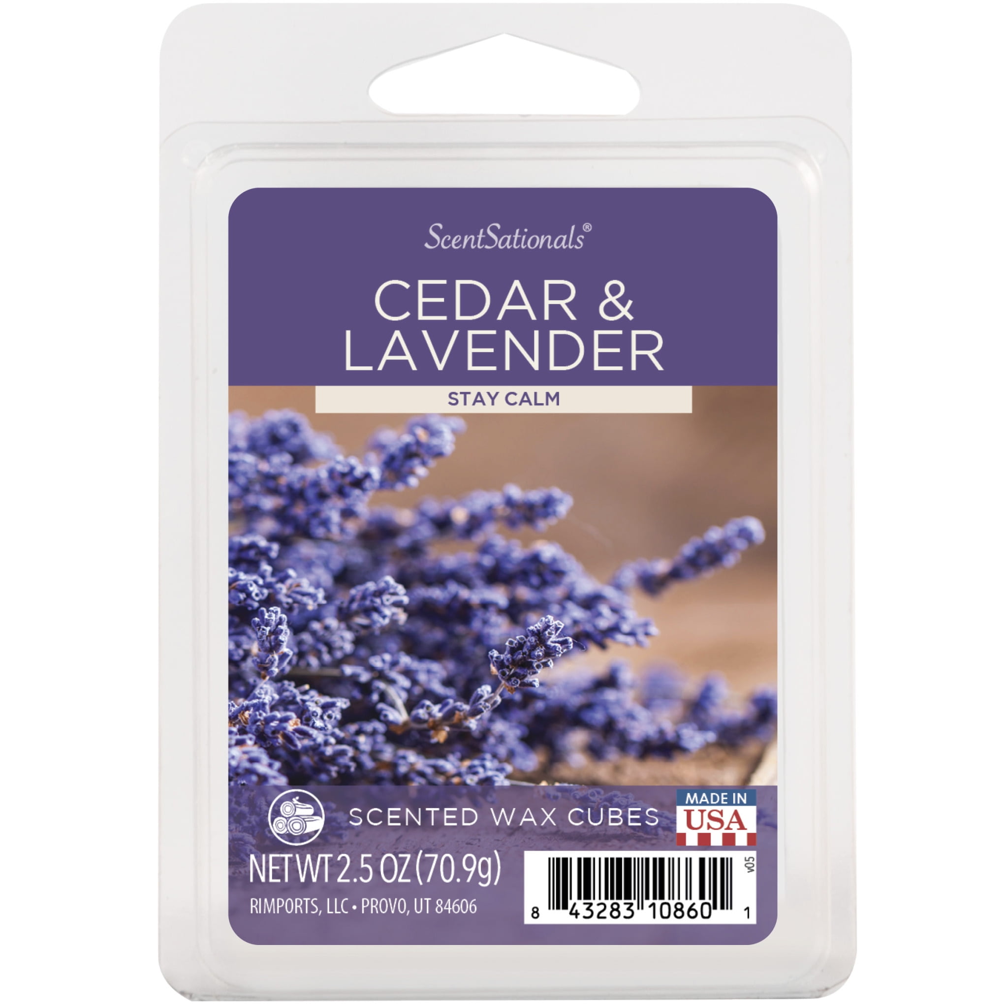 Cedar & Lavender Scented Wax Melts, ScentSationals, 2.5 oz (1-Pack ...
