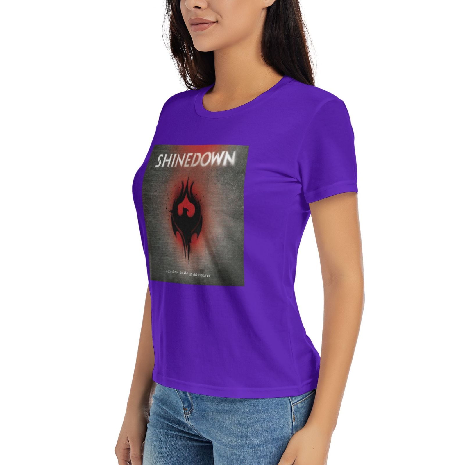 Shinedown Women'S Short Sleeve Fashion Breathable And Shinedown Women'S Short Sleeve Fashion Breathable And