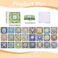 2Sets Glass Cabochons Square with Floor Tile Pattern Mixed Color ...
