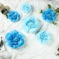BalsaCircle 6pc Large Floral Decor: 7", 9", 11" Turquoise Tissue Paper ...