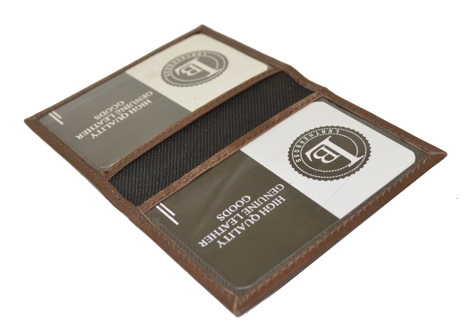 Triple ID Window Mini Wallet Bifold Driver License Slim Leather Credit ...