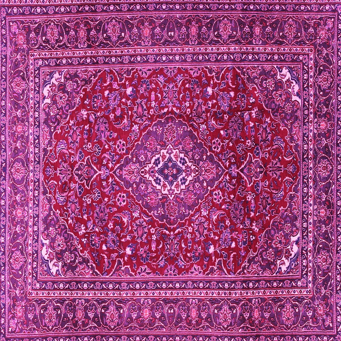 Ahgly Company Indoor Square Persian Pink Traditional Area Rugs, 6 ...