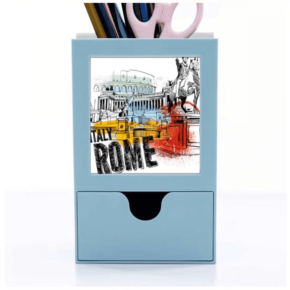 Italy Rome Landscape Roman Theater Desk Supplies Organizer Pen Holder ...