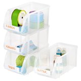 IRIS Medium Stacking Bin, Clear - Walmart.com