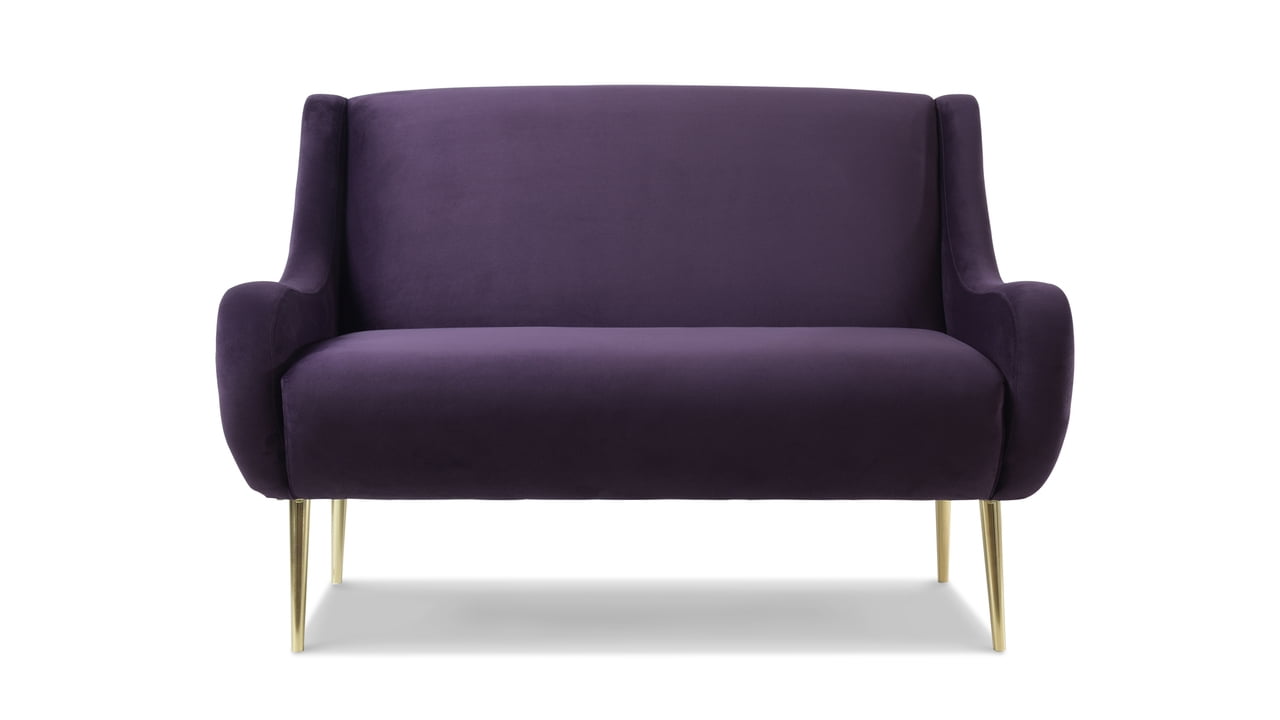 Sandy Wilson Home Corina Settee, Purple - Walmart.com