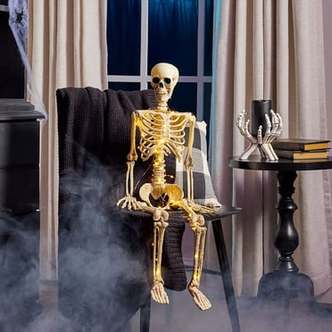 5 ft. Life Size Posable Skeleton Halloween Decoration - Walmart.com