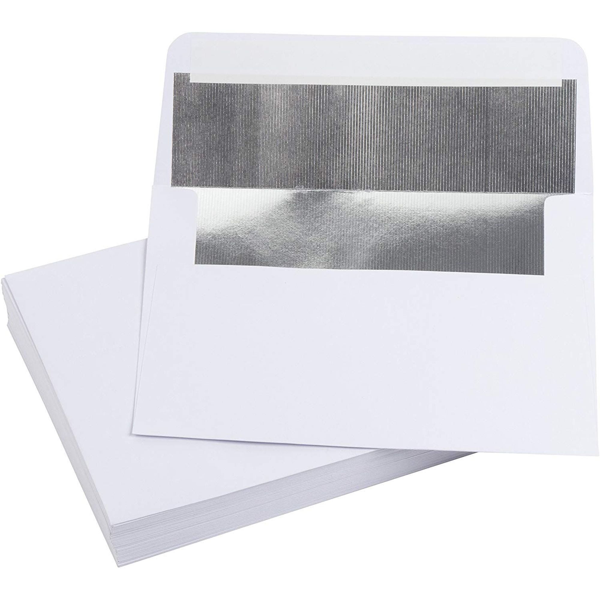50 Pack A7 Envelopes For 5x7 Invitations Lined Silver Foil Embossed For Announcements Wedding 50-pack-a7-envelopes-for-5x7-invitations-lined-silver-foil-embossed-for-announcements-wedding