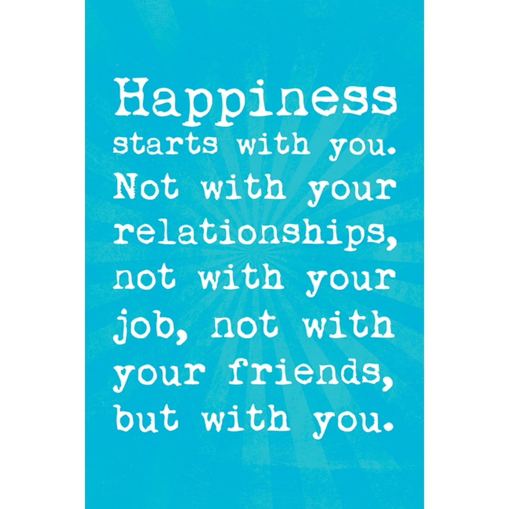 Happiness Starts With You, motivational poster print - Walmart.com ...