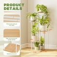 Bamworld Indoor 5 Tier Metal Plant Stand Corner Shelf for Multiple ...