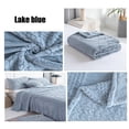 AuroraX Blue Throw Blanket for Couch with Designs Queen Size Fleece Bed ...