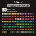 FLOWood Artist Set, 160 Count Watercolor Colored Pencils in Case Box ...