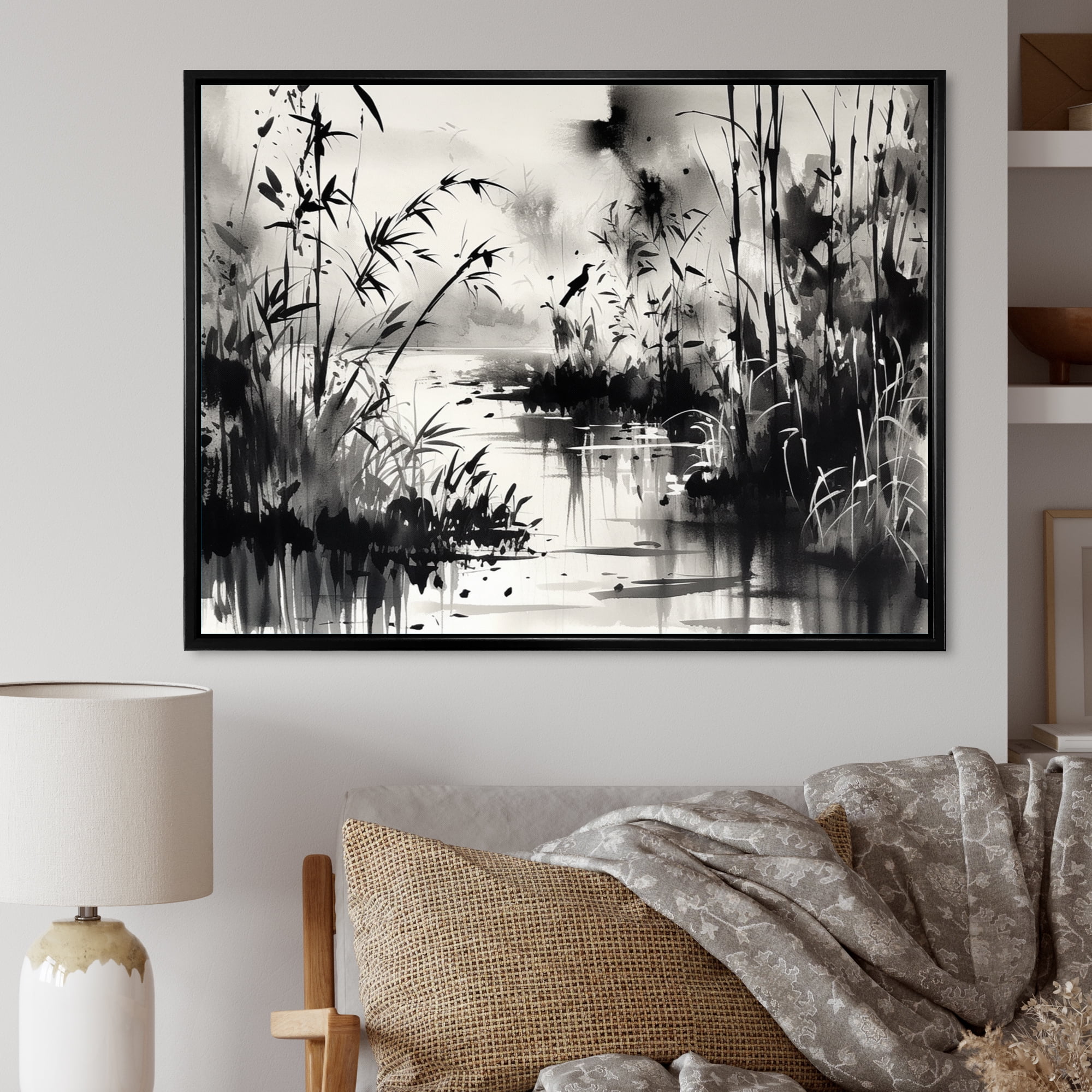 Click here for Designart Landscape Japon Oversized Framed Wall Ar... prices