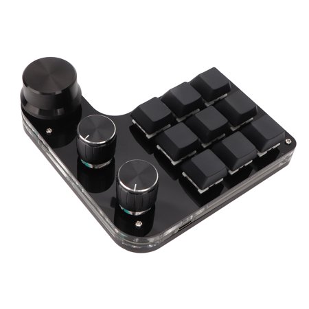 Gaming Keypad, 9 Keys RGB Backlit Mini Keypad 3 Knobs Wired Connection ...