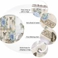 60x72 Inch Shower Curtains for Bathroom, Blue Roses Fabric Bath Curtain ...
