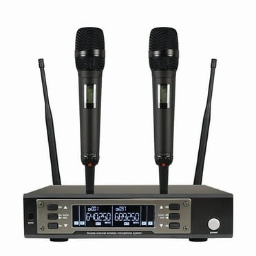 Gemini UHF Dual Channel Wireless Microphone System - Professional UHF ...