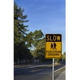 National Marker Reflective "Slow - Pedestrian Crossing" Pedestrian Sign ...