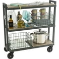 Atlantic 3-Tier Mobile Cart System, 33" Wide, Green - Walmart.com