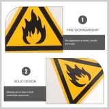 Raindrops 3pcs Caution Flammable Hazard Sticker Flammable Warning ...