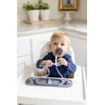 Busy Baby Silicone Mini Mat with Utensils and Toy Straps, for Infant ...