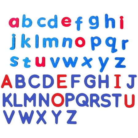 52pcs Refrigerator Alphabet Magnets 26 English Letter Magnets Red Blue ...
