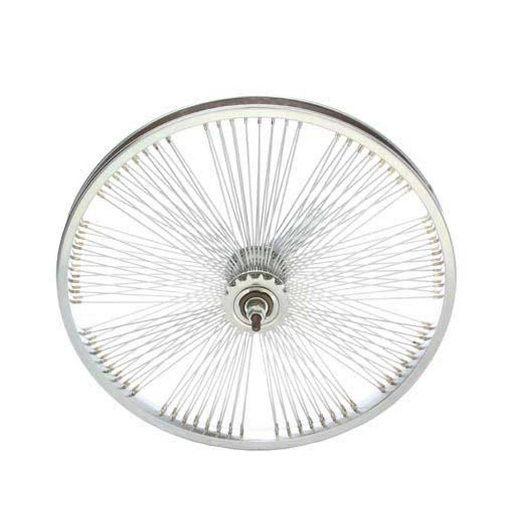 20" Fan 144 Spoke Coaster Wheel 14G Chrome. Bicycle wheel, bike wheel ...