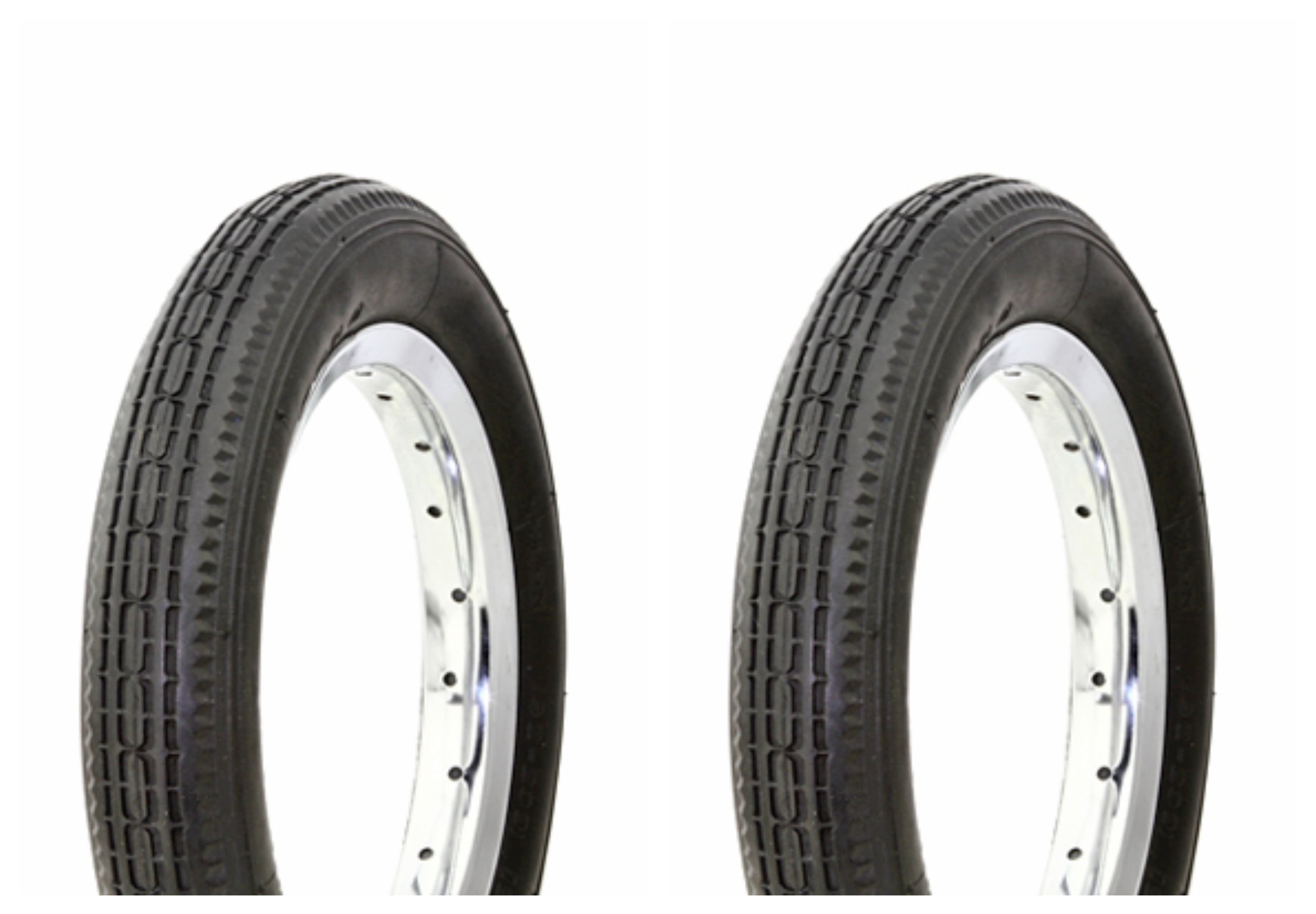 Tire set. 2 Tires. Two Tires Duro 12 1/2" x 2 1/4" Black/Black Side ...