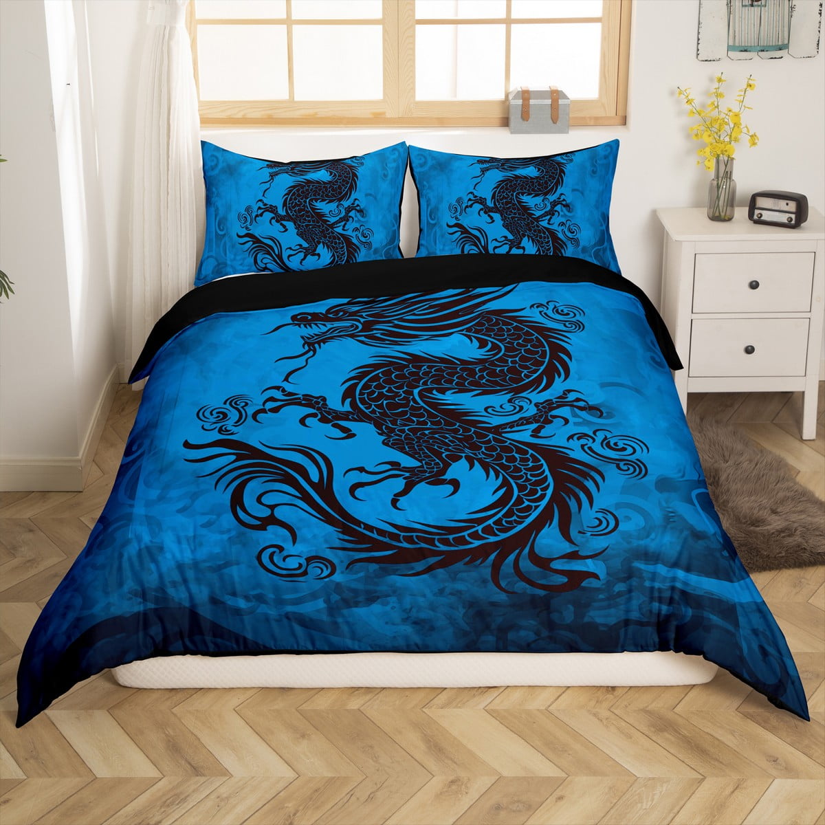 Click here for Erosebridal Black Dragon Comforter Cover Queen For... prices