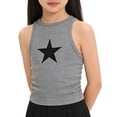 BRGZLK Girls Crop Tank Tops Summer Trendy Cute Star Print Ribbed Knit ...