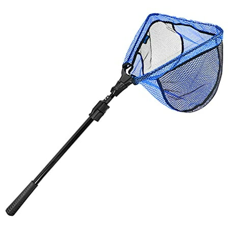 SANLIKE Fishing Landing Net Blue Extend to 33-96.4 inch with ...
