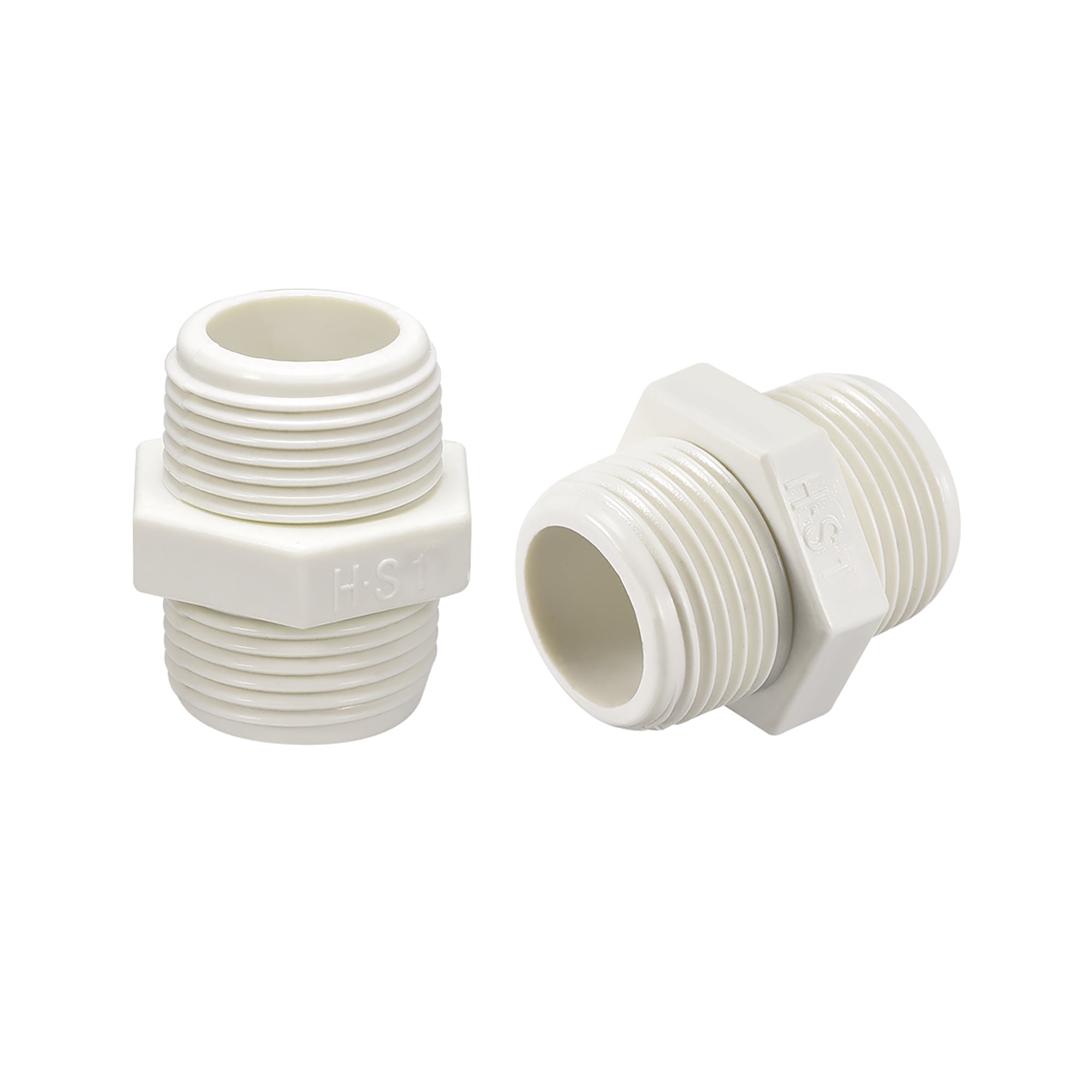 Unique Bargains PVC Pipe Fitting,G1 x G1 Male Thread Adapter Connector ...