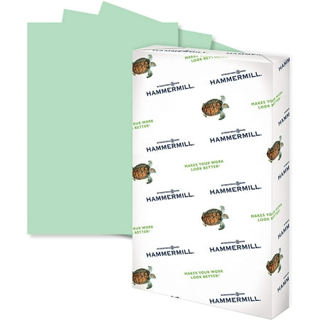 Hammermill Colored Paper, 20 lb Green Printer Paper, 8.5 x 14 - 1 Ream ...