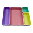 Per+Gear 4 Set Organizer Tray,Pink,Purple,Yellow,Green,Plastic Desktop ...
