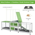 YODOLLA Large Double Run Bunny Cage, Indoor/Outdoor 94.5'' Wooden ...