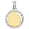 10K Yellow Gold Reversible Diamond Memory Picture Frame 1.90" Pendant 5 ...