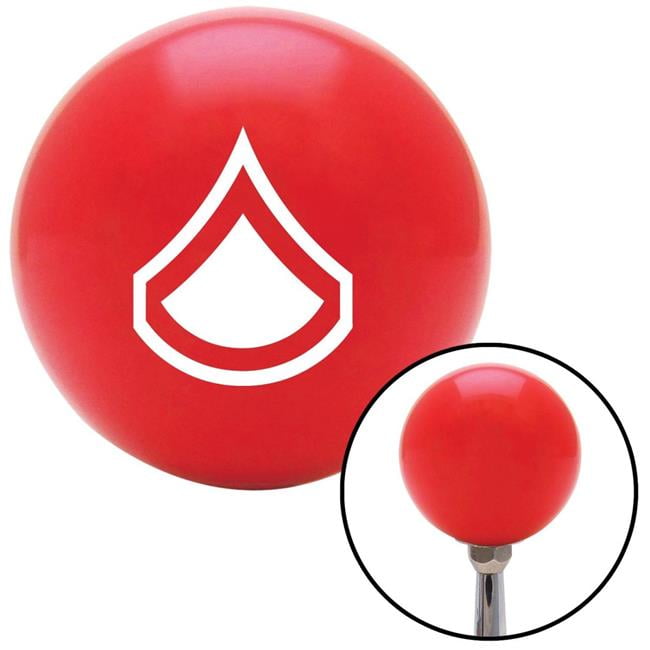 American Shifter White Private First Class Red Shift Knob with M16 x 1. ...