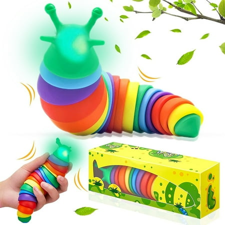 Fidget Slug Toy,3D Printed Articulated Slug Fidget Toy,Funny Flexible ...