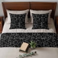 Bed Runner for King Size Bed, Abstract Style 3 Pcs Bedding Runner Set ...